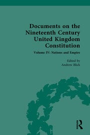 Documents on the Nineteenth Century United Kingdom Constitution | Volu