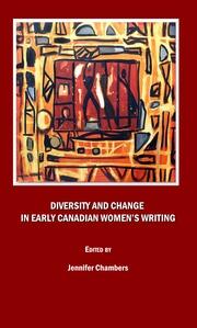 Diversity and Change in Early Canadian Women's Writing | Jennifer Cham